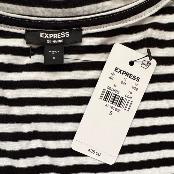 Express | Tops | Express Black And White Striped Tank Top | Poshmark